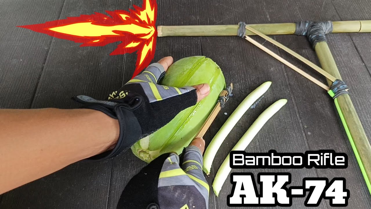 Making bamboo rifle AK-46 || Backyard fun 🇵🇭 - YouTube