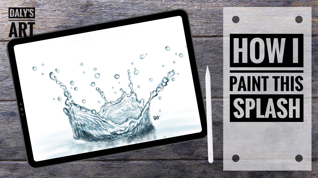 How I paint this splash | Digital painting | iBis paint | See steps in ...