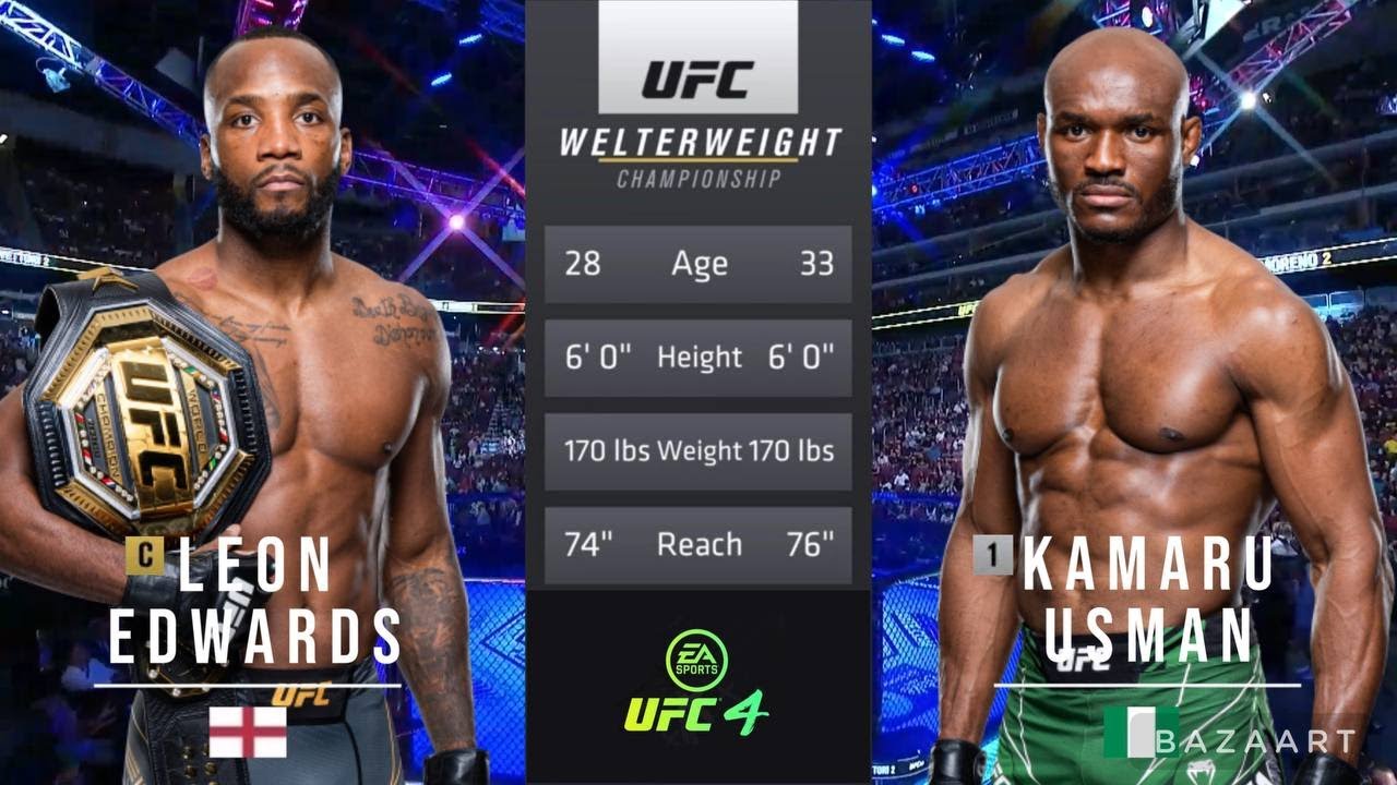 LEON EDWARDS VS KAMARU USMAN 3 FULL FIGHT UFC 286 - YouTube