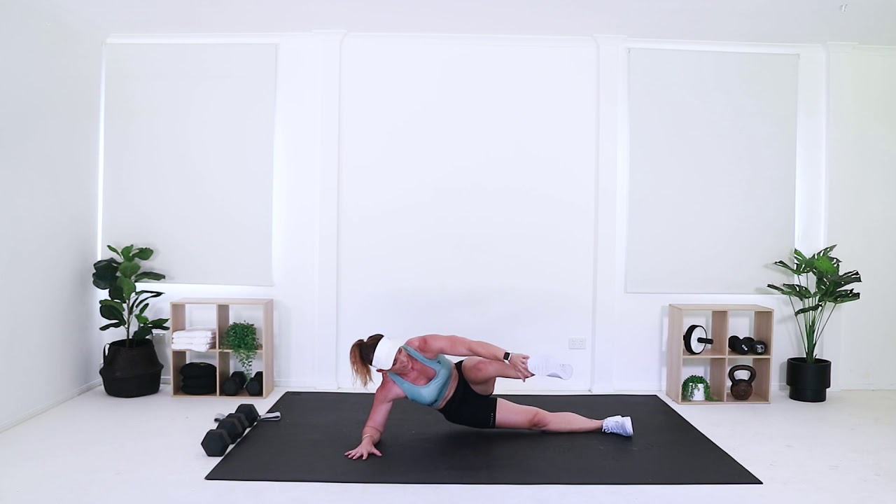 Side Plank Toe Touches (R) Side - YouTube