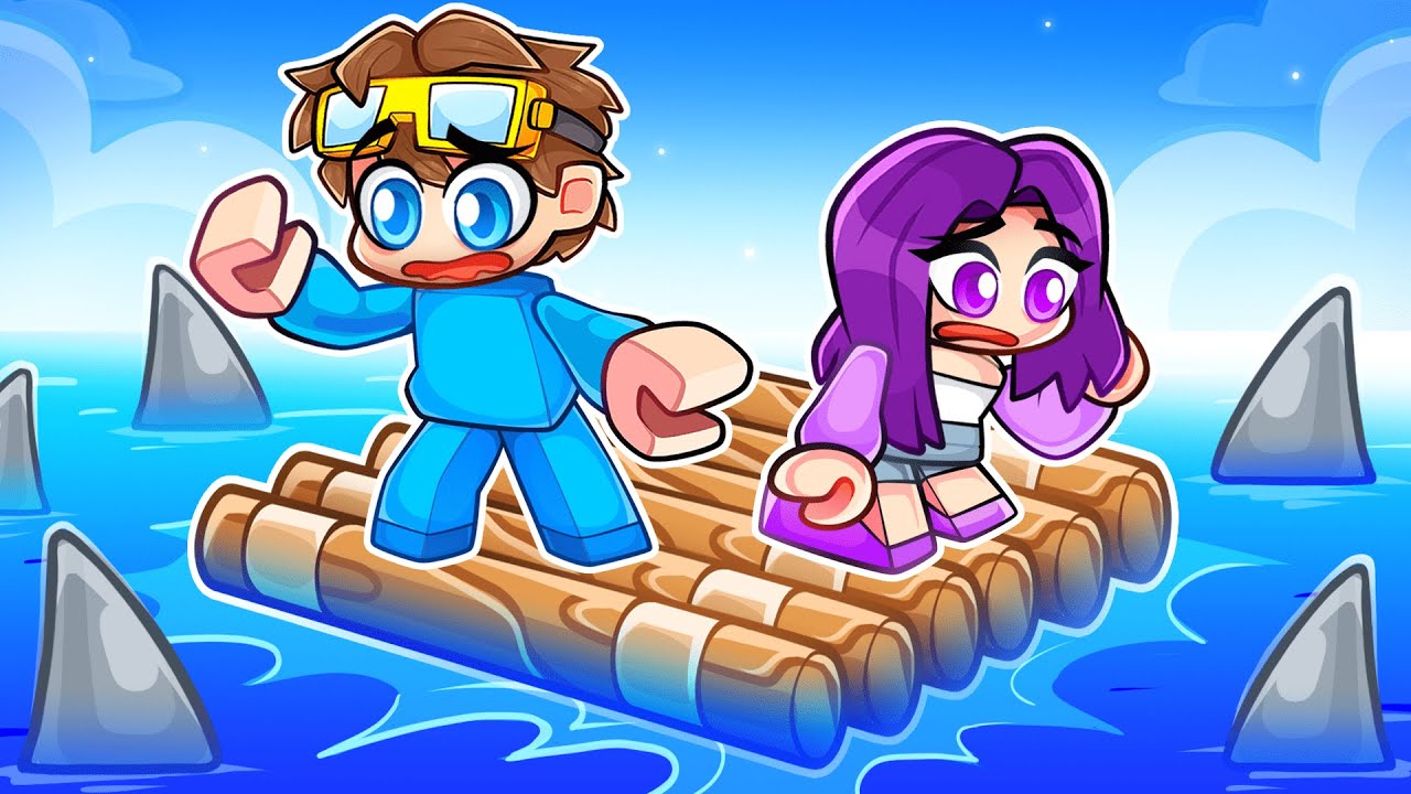 We’re TRAPPED on a RAFT in Roblox! - YouTube