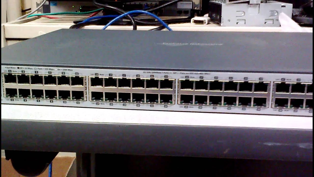 HP 2810 48G J9022A switch boot - YouTube