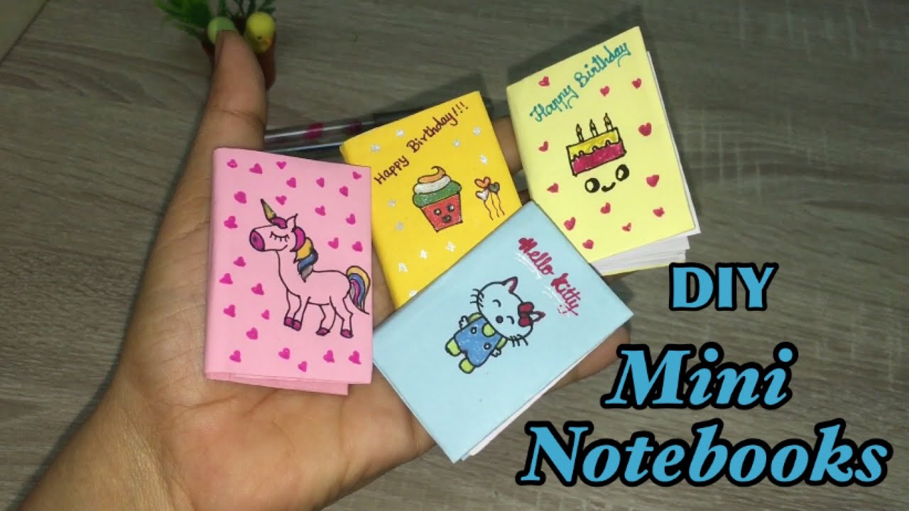 DIY MINI NOTEBOOKS ONE SHEET OF PAPER l Miniature Note Book l Mini ...
