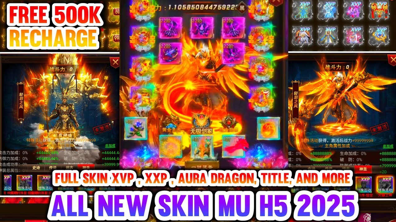 UPDATE ALL NEW SKIN XXP MU H5 2025 - SVIP30+, FREE TOP UP 500K , FULL SKIN XVP+ & XXP , 1.2B ...