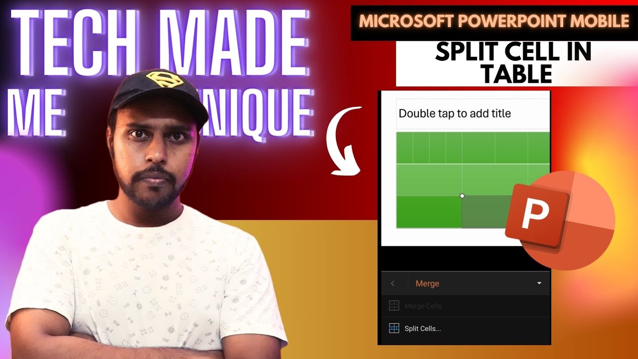 How to Split cell in table in Microsoft powerpoint mobile | split cell ...