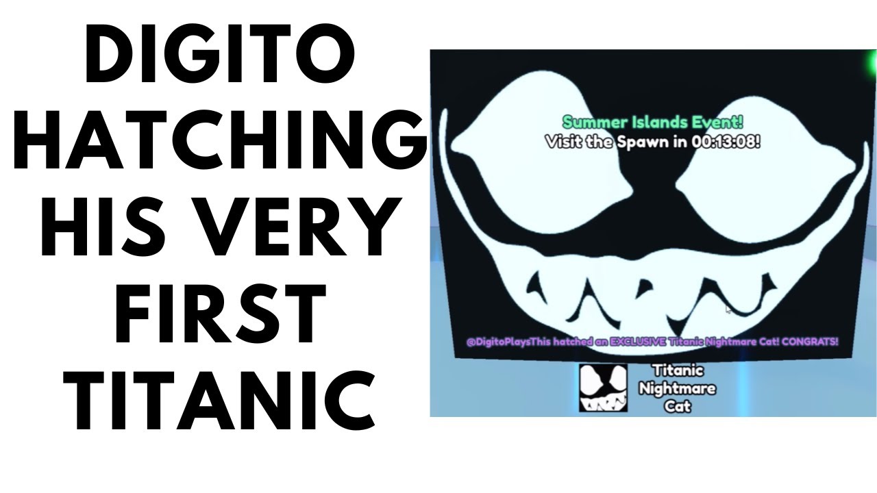 @DigitoSIM Hatching his Very First Titanic in Pet Simulator X! - YouTube
