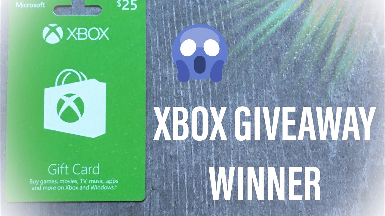 XBOX GIVEAWAY WINNER - YouTube