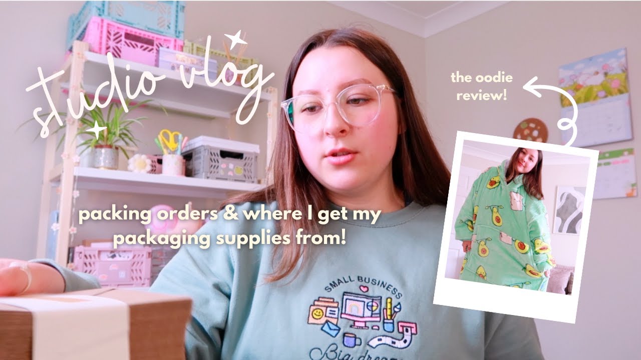 STUDIO VLOG The Oodie Review, packing orders, craft market prep ...
