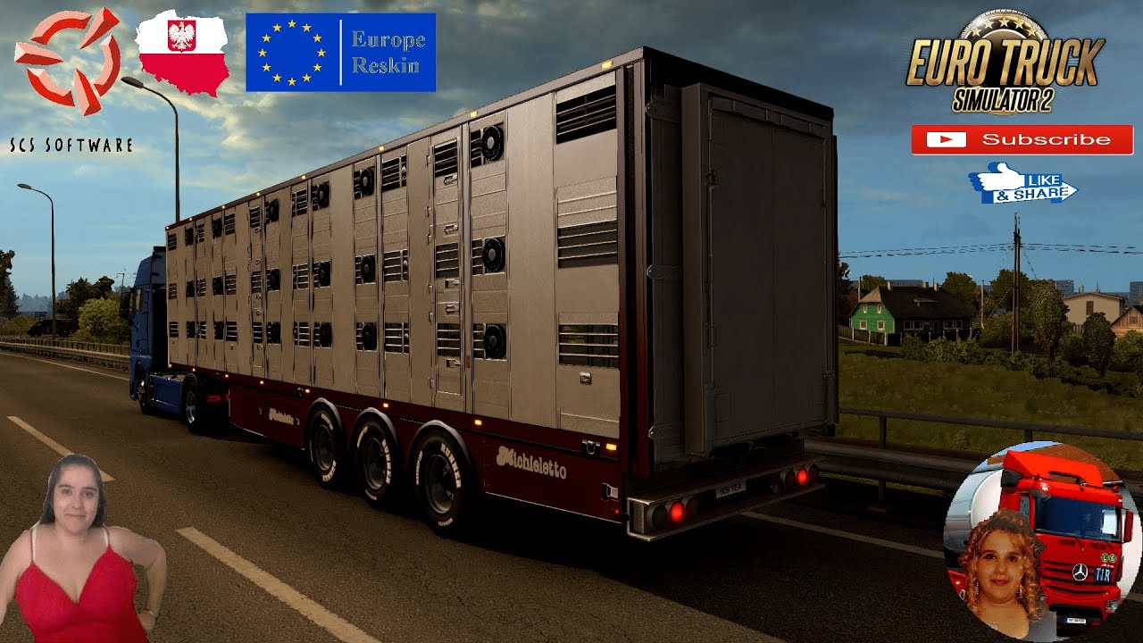 Euro Truck Simulator 2 (1.38) Ownable Livestock Trailer Michieletto v 1 ...