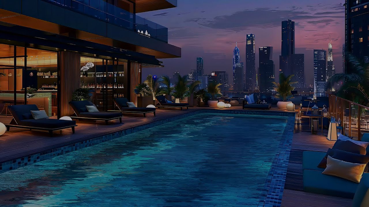 Perfect Night in Luxury Hotel 4K with Pool - Space for Amazing Vacation ...