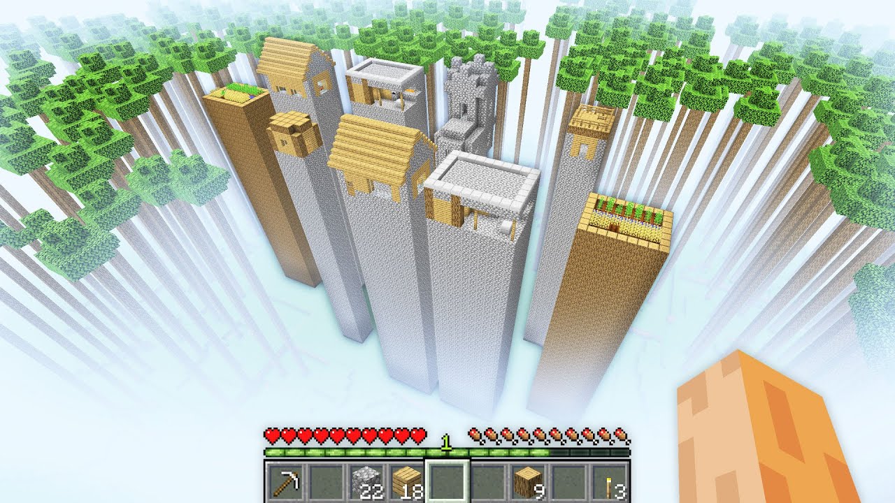 I found this very TALLEST VILLAGER HOUSE in Skyscraper Village ...
