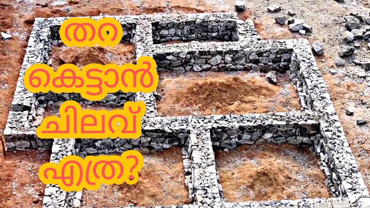 Complete Cost Estimation of RR Foundation Work of 1000 Sqft House | തറ ...