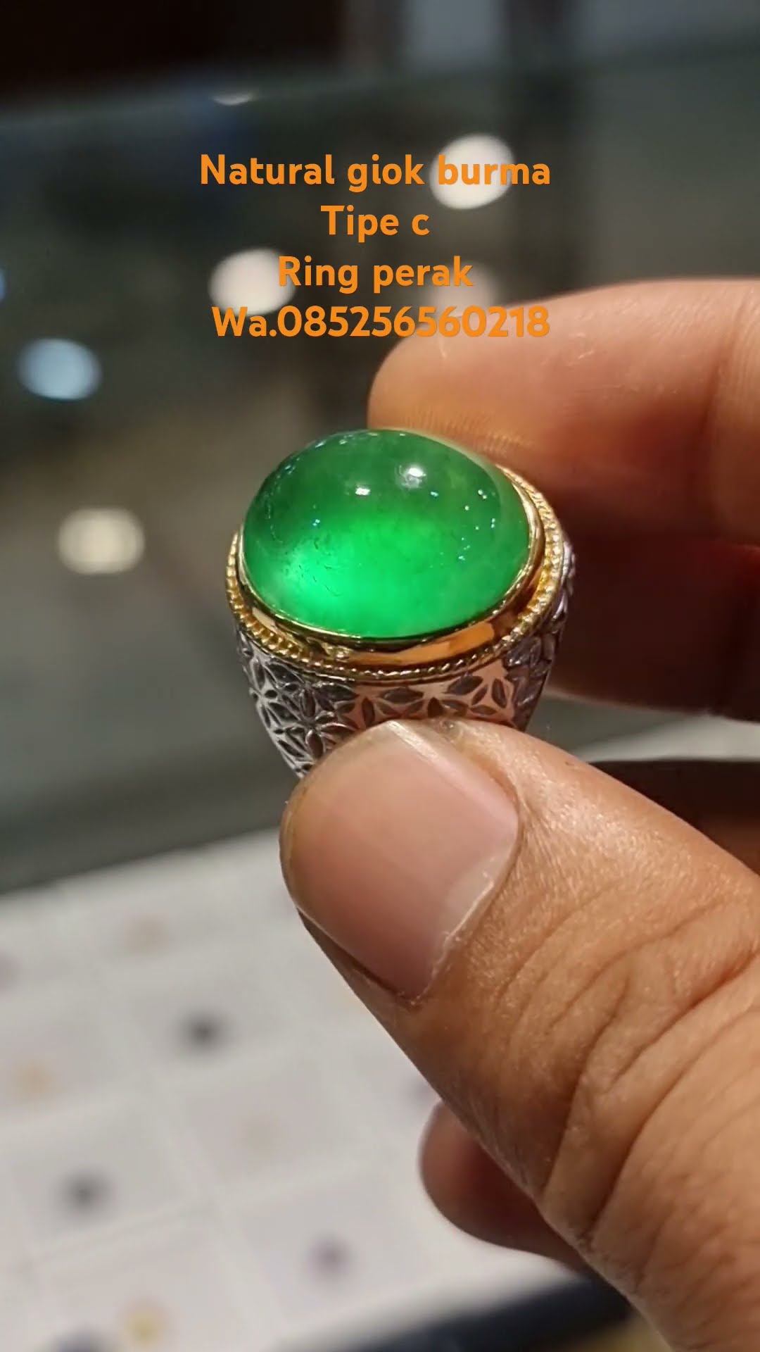 natural giok burma ring perak wa085256560218 #giok #giokburma #permata ...