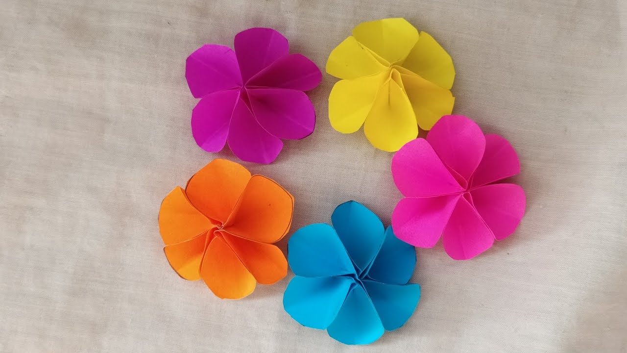 DIY Paper Flowers | Very easy & simple paper craft | Making of small ...