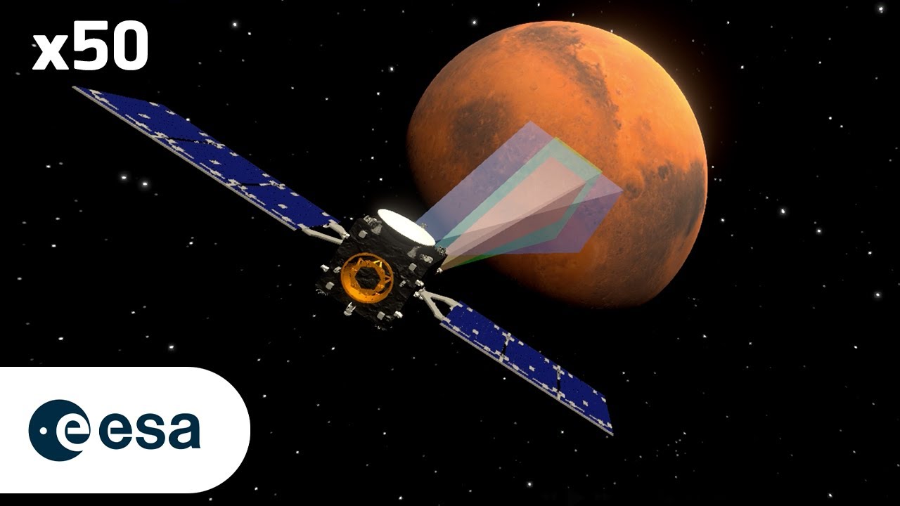 Sped-up simulation of Hera’s Mars flyby - YouTube