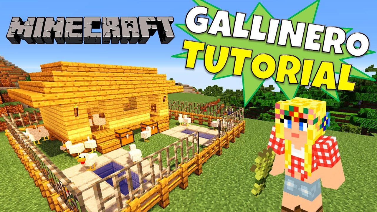 Minecraft: Como hacer un Gallinero (henhouse) Super Tutorial. - YouTube
