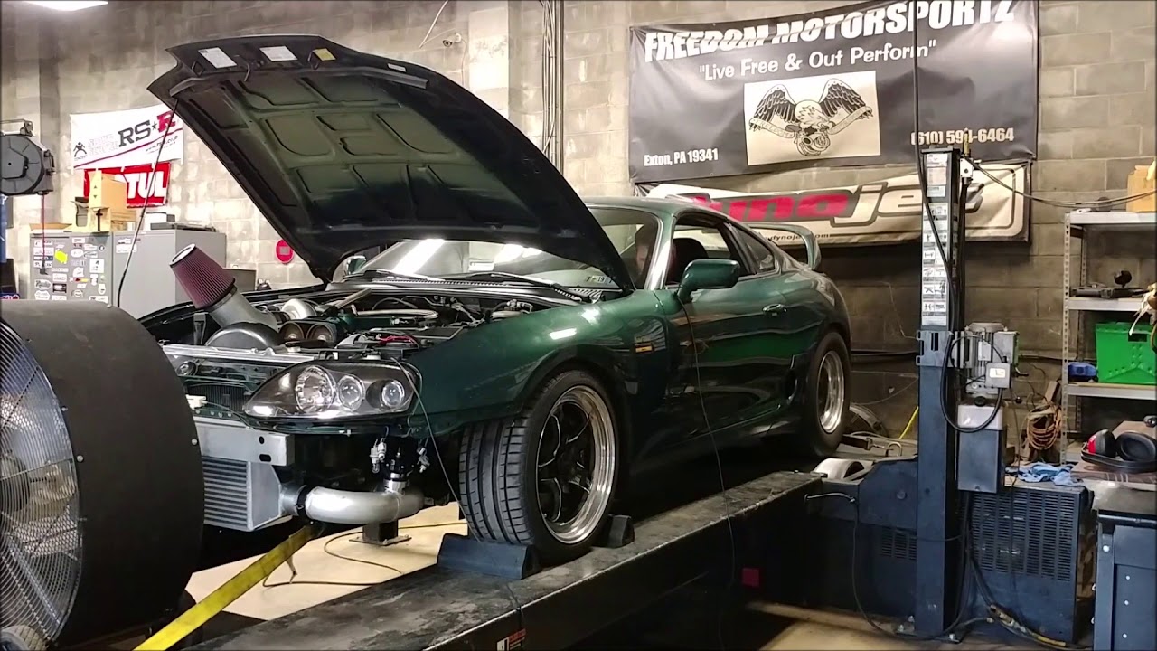 Toyota Supra Dyno Run 2JZGTE Precision 7685 - YouTube