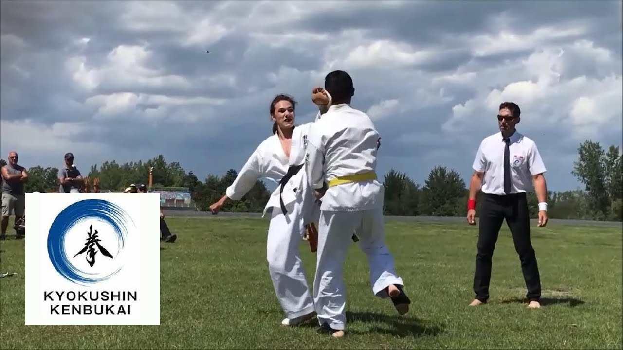 50 man kumite karate Kyokushin Kenbukai Sempai Jordan Goulet 220611 ...