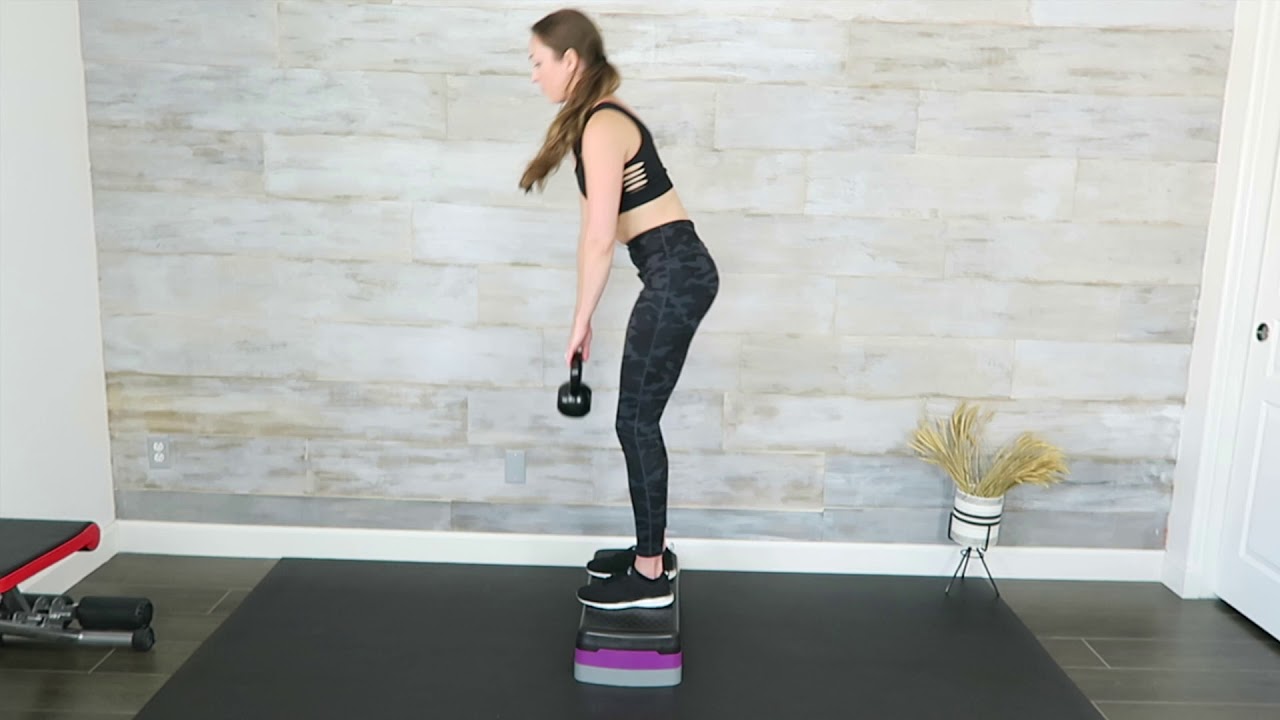 KB deficit Romanian deadlift - YouTube