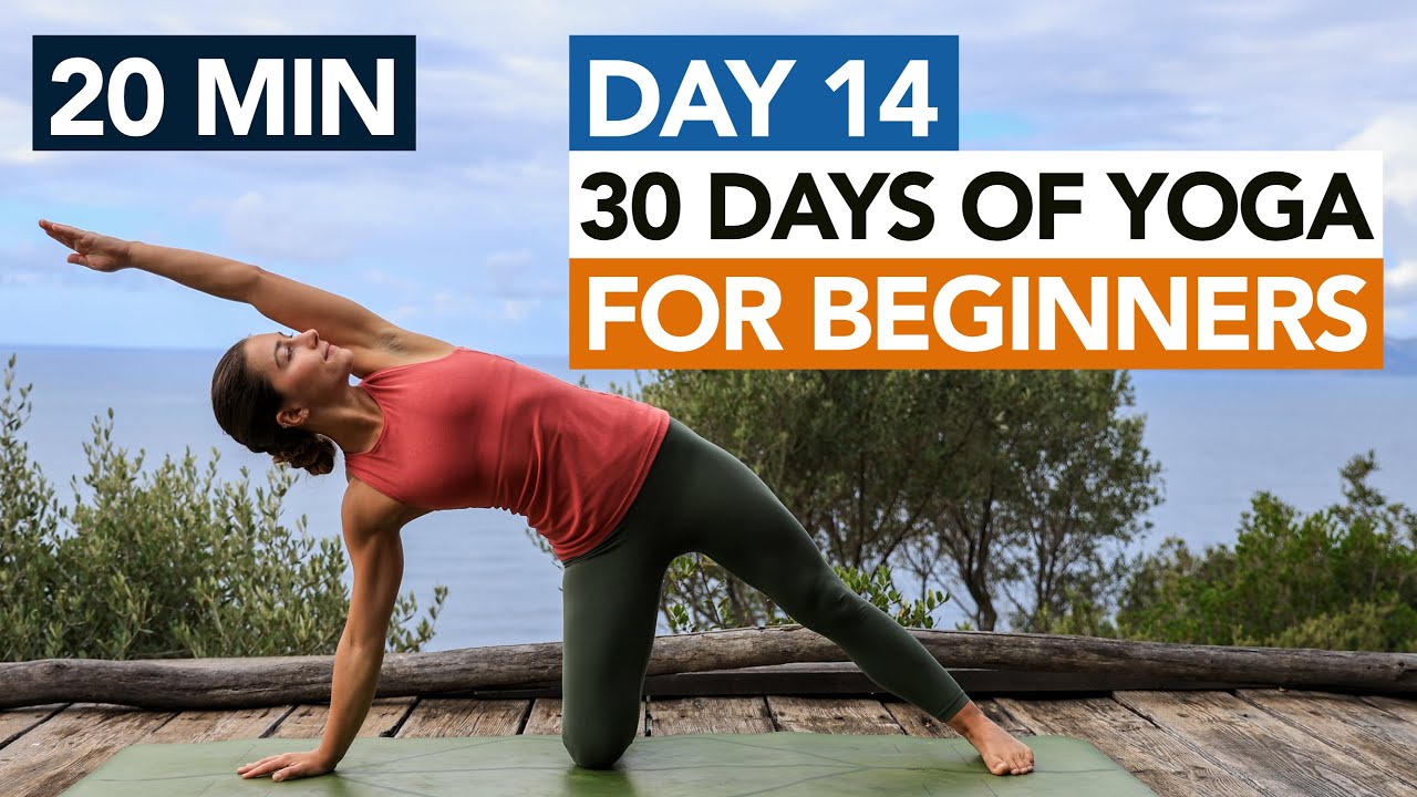20 Min Full Body Beginner Yoga (Day 14) 30 Days of Yoga For Beginners ...