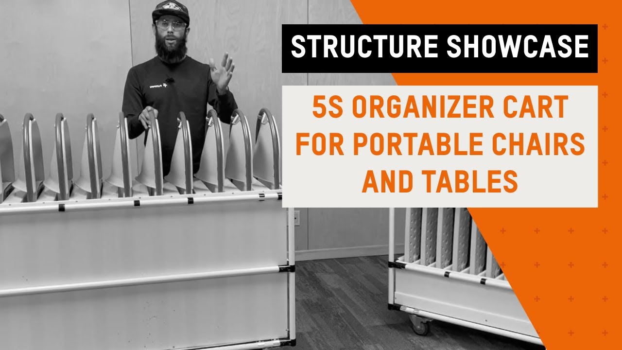 🌟 5S Organizer Cart for portable chairs and tables | Structure showcase ...