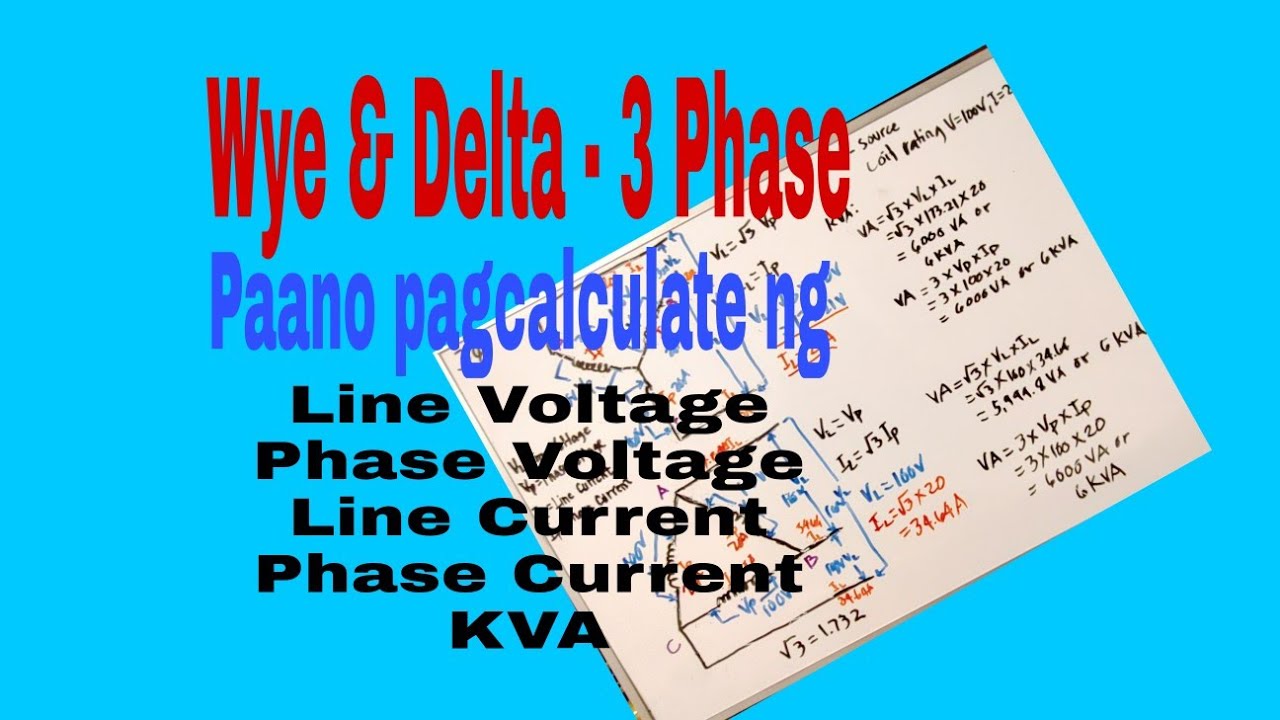 Wye And Delta 3 Phase Calculation Of Linephase Voltage Linephase 0307