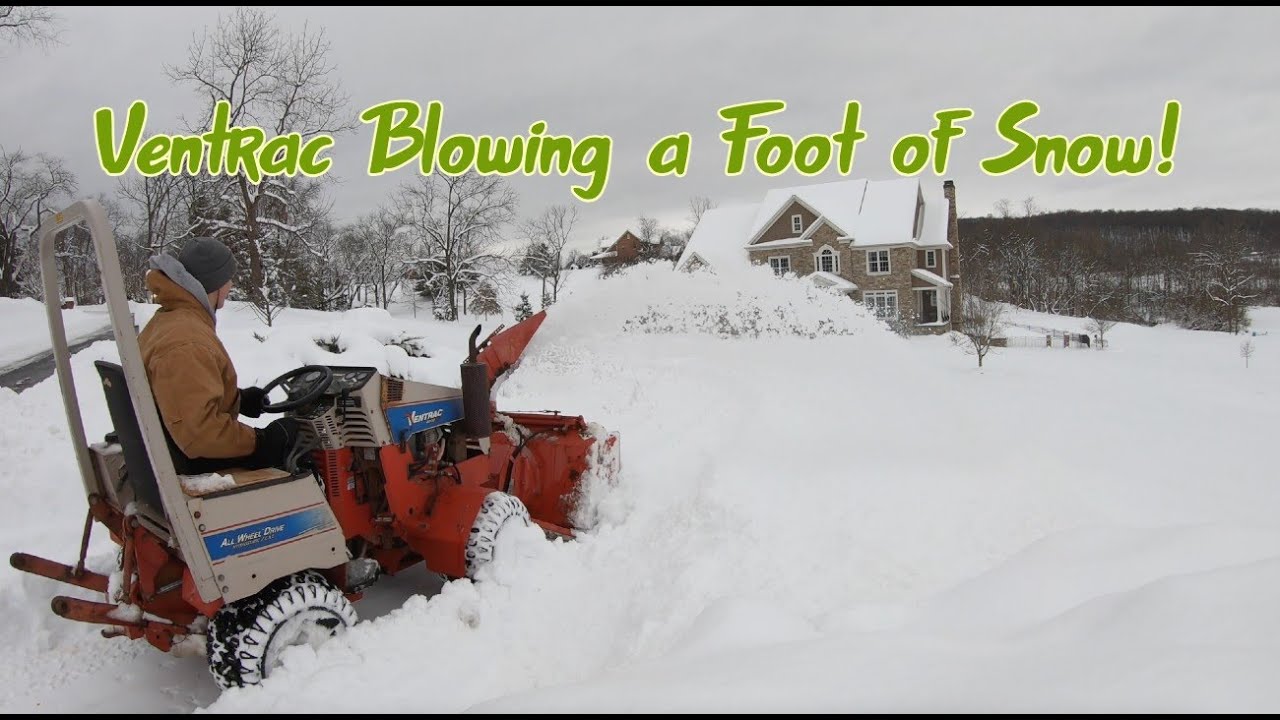Another Big Snow Storm! (Ventrac Plowing and Blowing) - YouTube