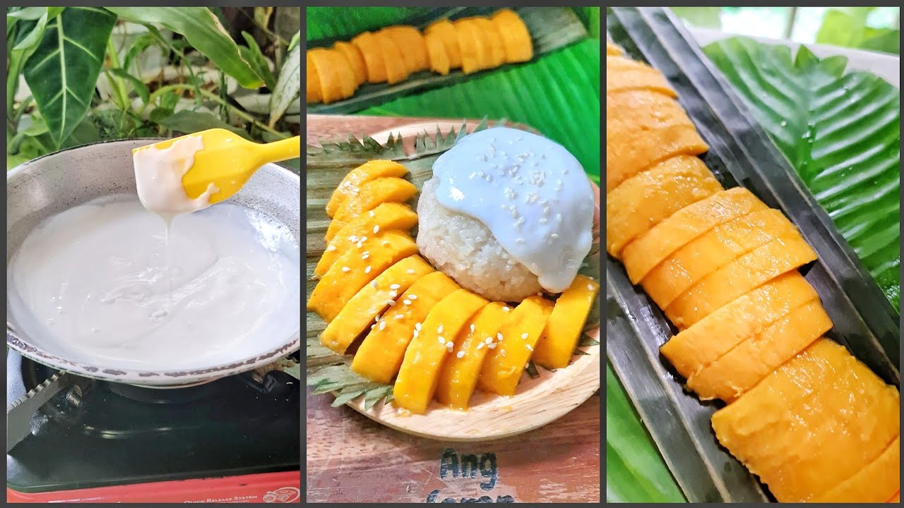 1 cup na Malagkit Pasarapin gamit ang Prutas na Mango Sticky Rice - YouTube