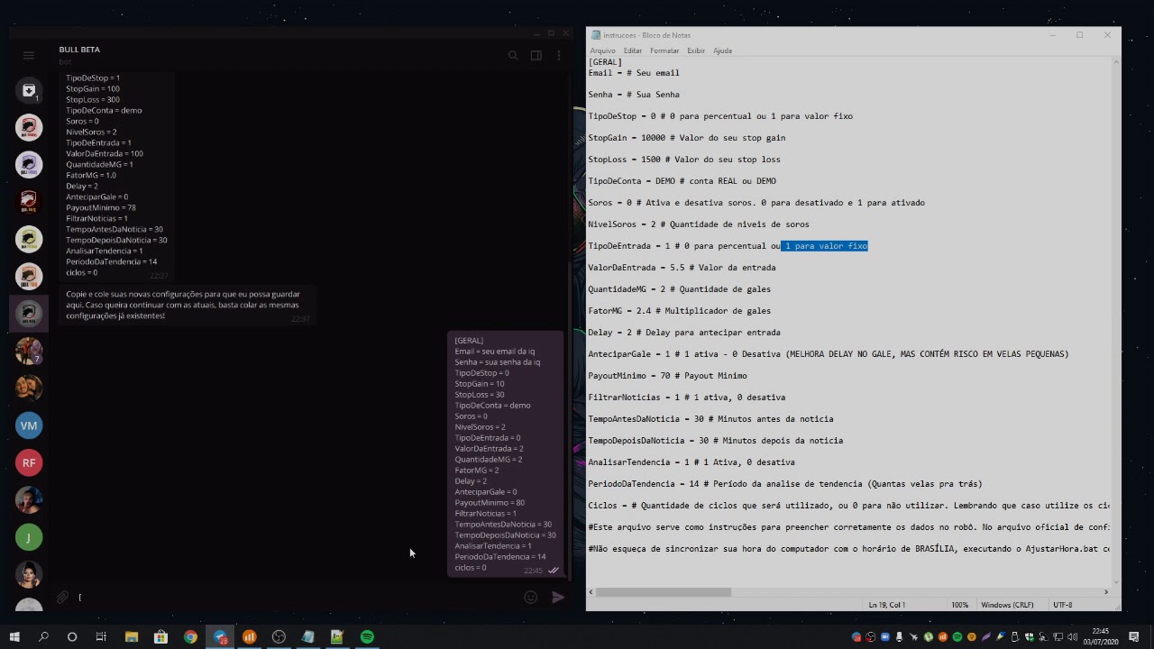 Tutorial - Configuração e funcionamento BULL BETA Telegram - YouTube