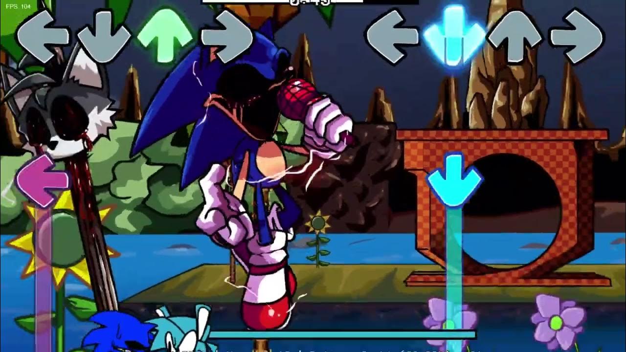 FNF VS Sonic EXE Zero Version Friday Night Funkin too slow and red rings - YouTube