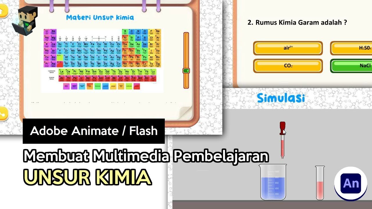 Membuat Multimedia Interaktif Unsur Kimia Lengkap - YouTube