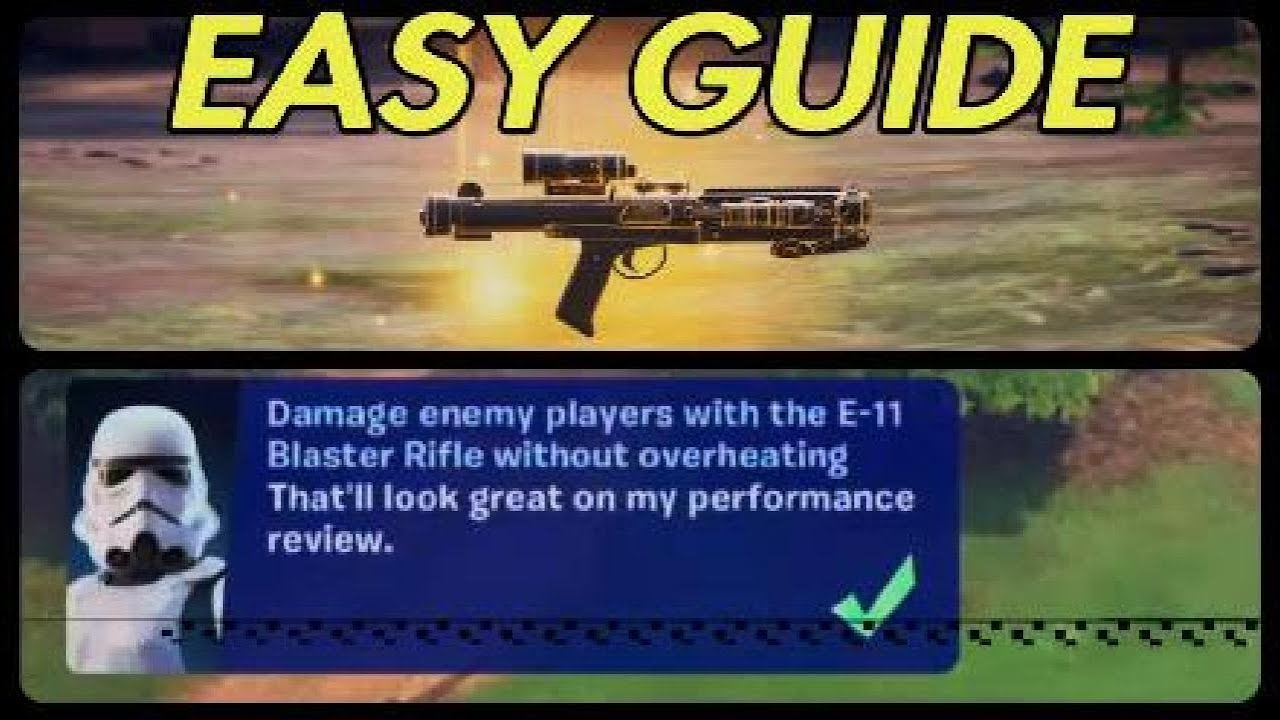 Damage enemy players with the E11-Blaster Rifle without overheating ...