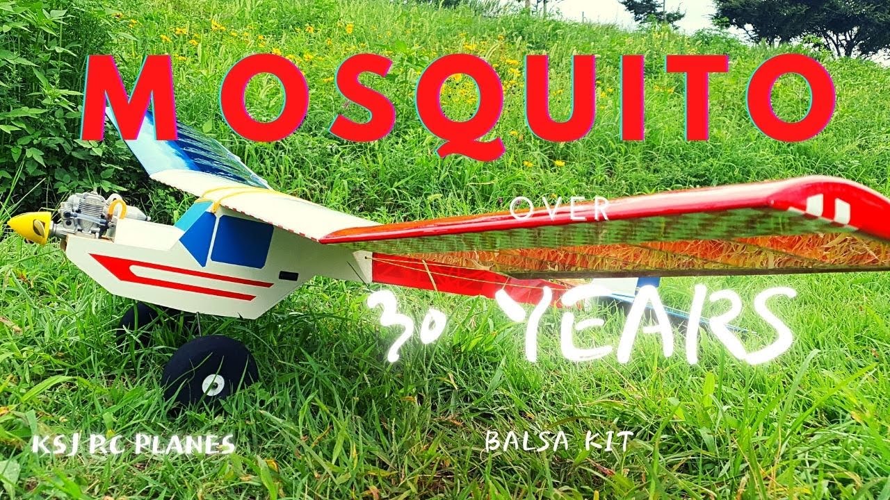 MUSASHINO MOSQUITO RC PLANE OVER 30 YEARS BALSA KIT | MAIDEN FLIGHT ...