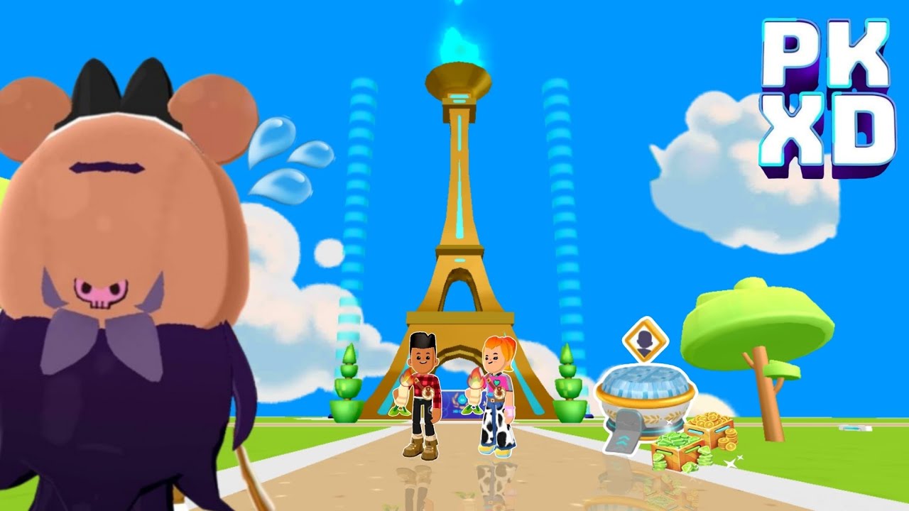 playing the new mini game in the xd games update||#pkxd| me and Mashael ...