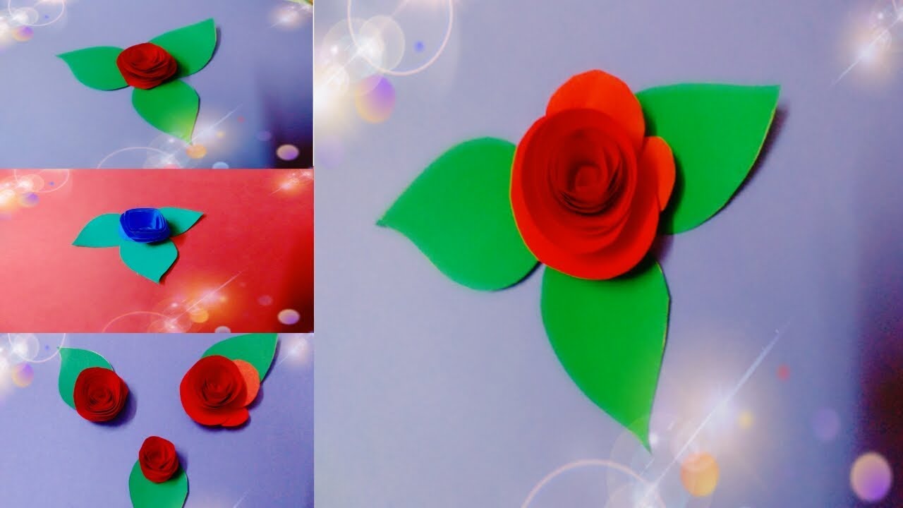 Easy and Pretty roses | DIY Pretty roses | Paper crafts - YouTube