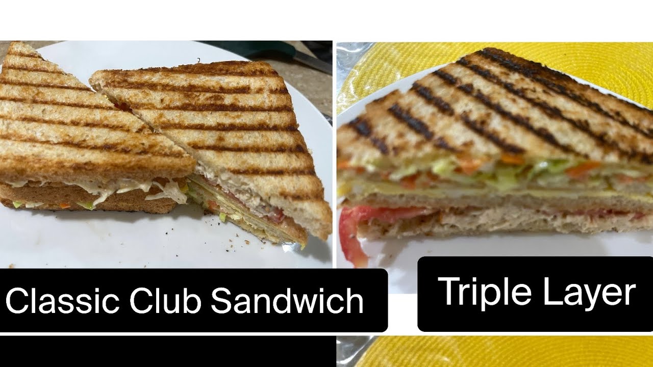 Classic Club Sandwich | Triple Layer Sandwich | Chicken, Egg & Coleslaw ...