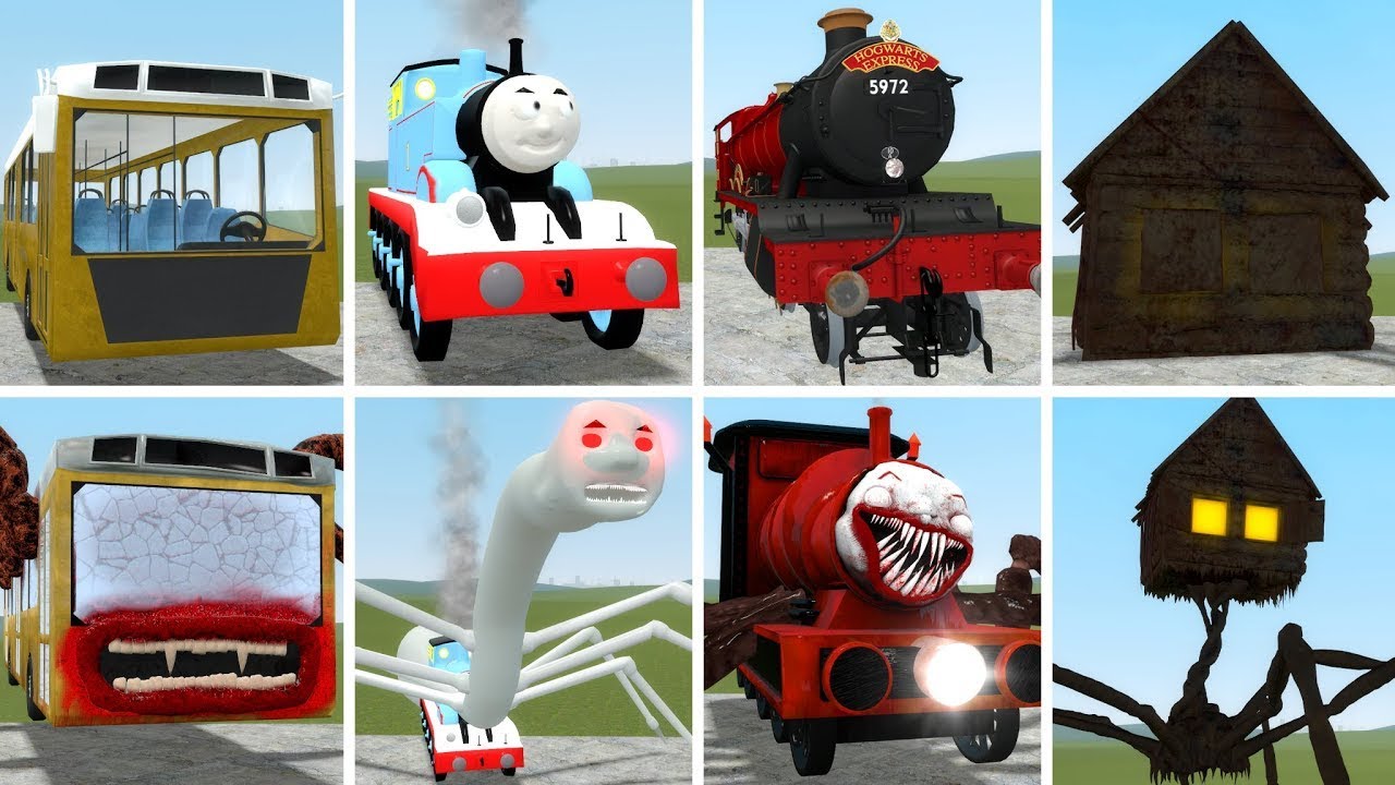 Building a Thomas Train Chased By Color Cursed Thomas and Friends in ...