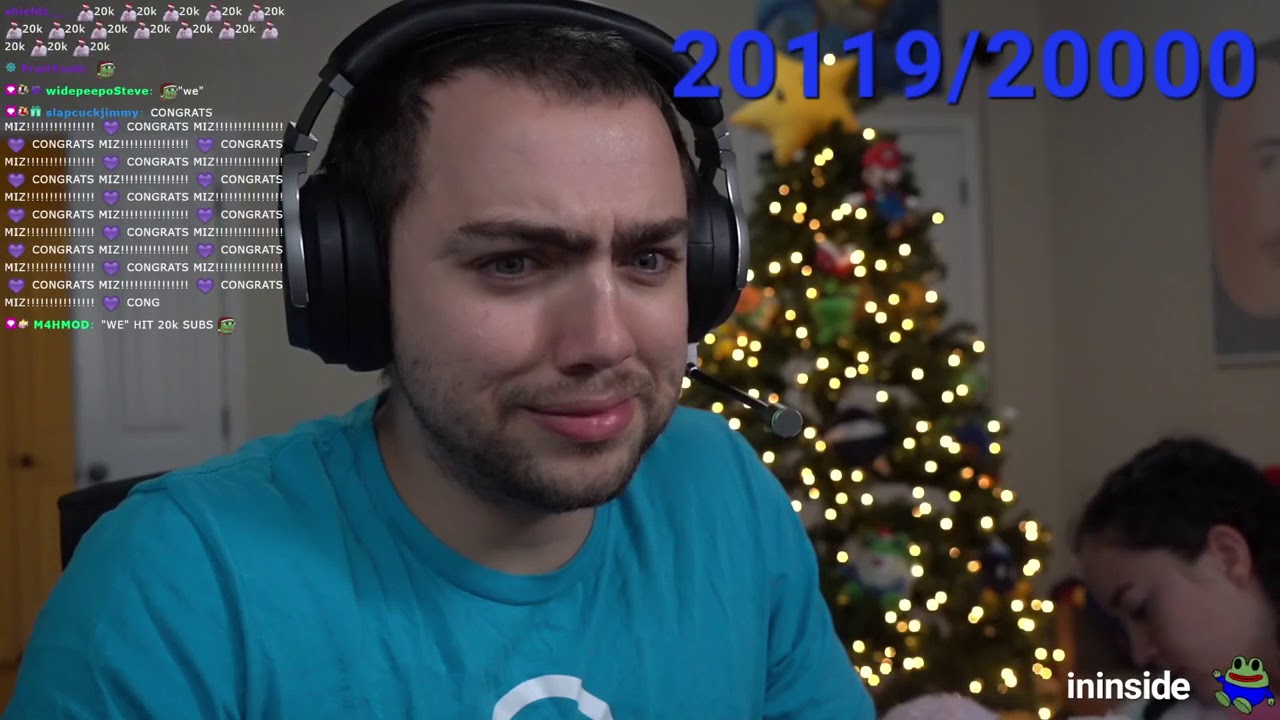 Mizkif crying over 20k subs ... - YouTube