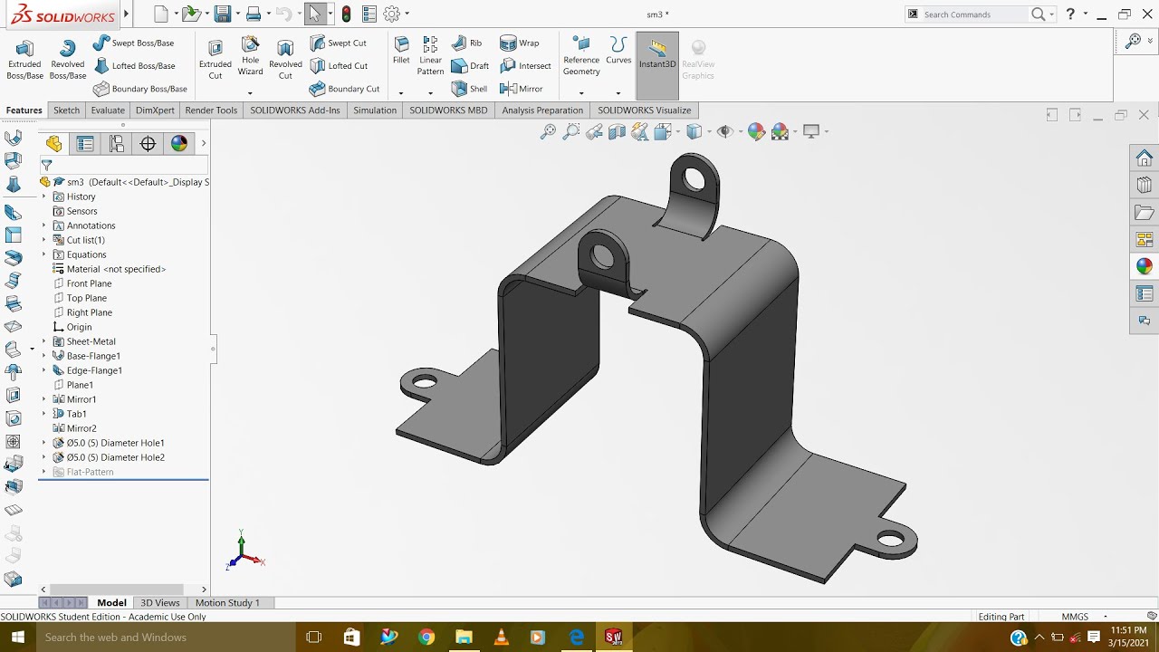 SOLIDWORKS SHEETMETAL - EDIT FLANGE PROFILE - YouTube