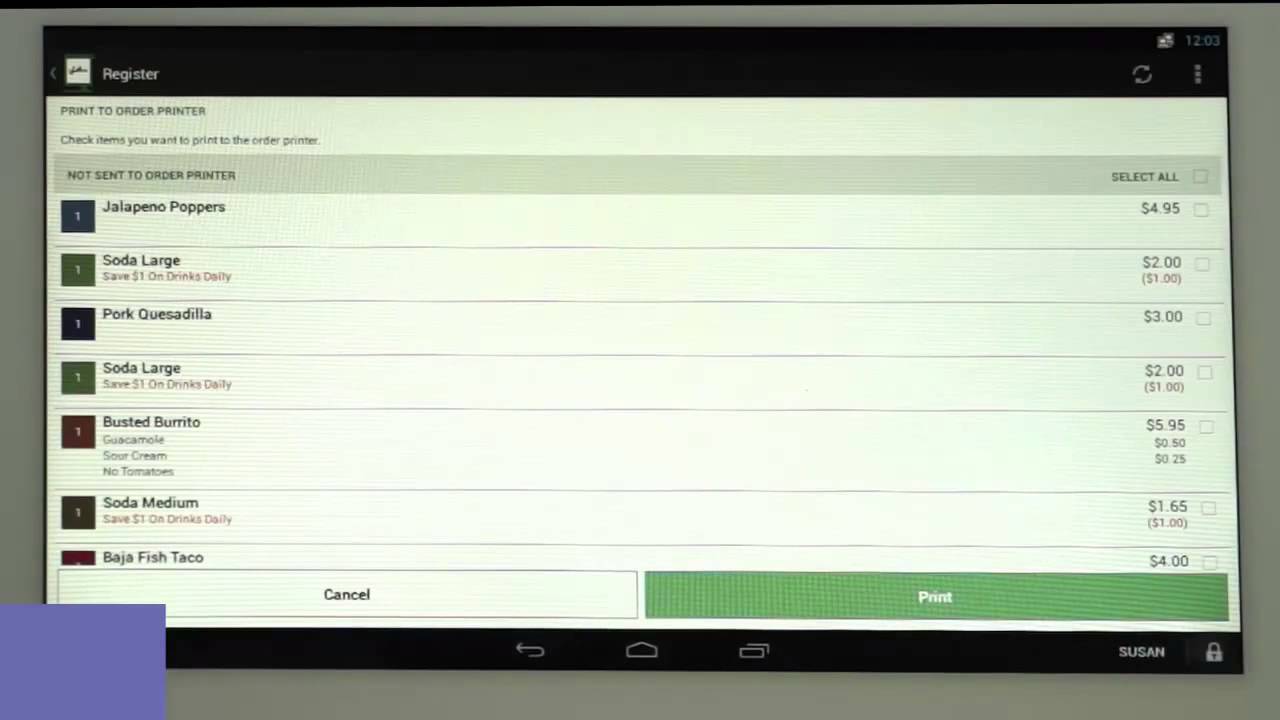Clover Station Tables App 2 of 3 - Taking and Print Orders, Moving ...