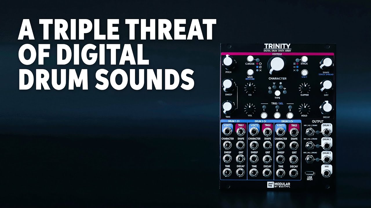 Modbap Modular Trinity 3-channel Digital Drum Synth - YouTube