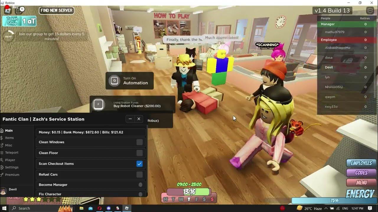 Zach's Service Station autofarm script - YouTube