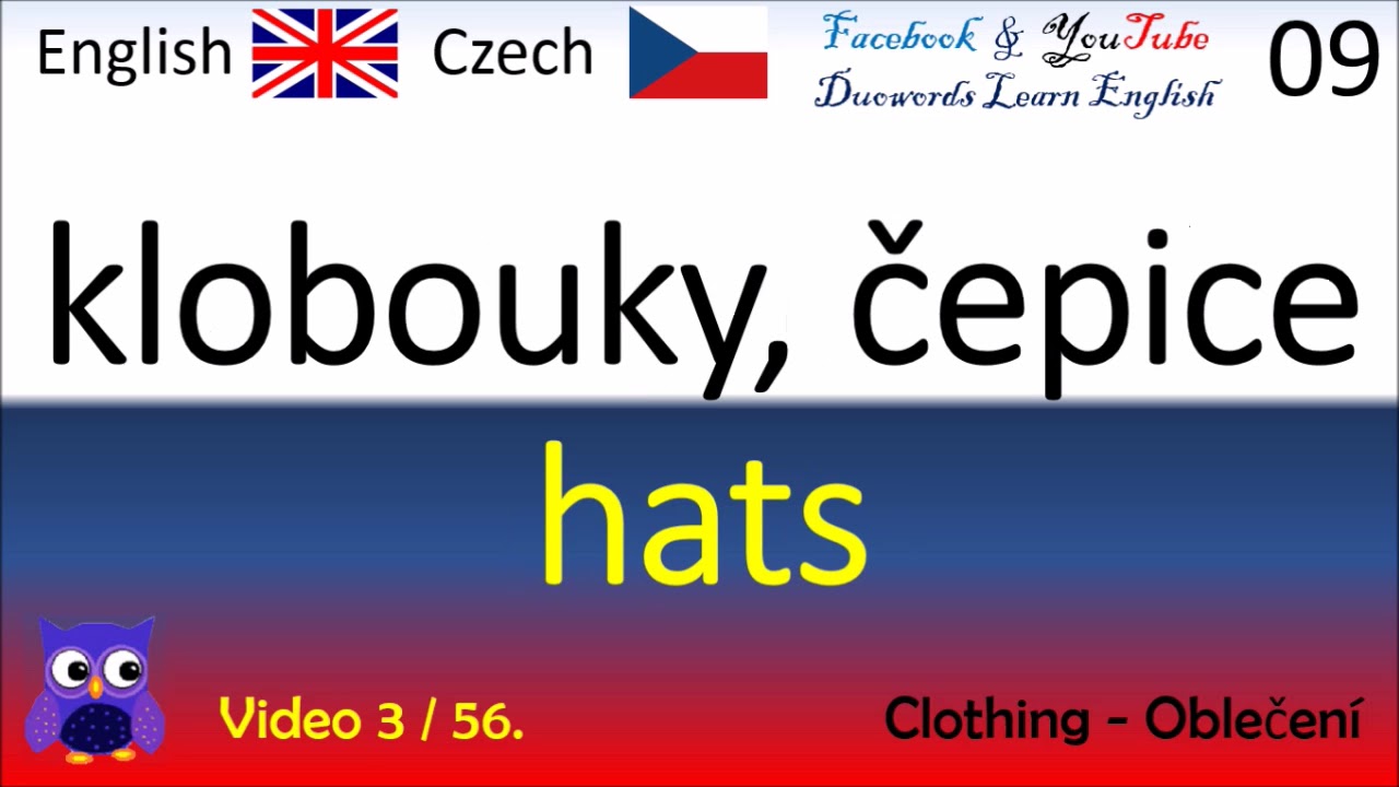 03 Clothing Oblečení Česká - Anglická Slova Czech - English Words ...