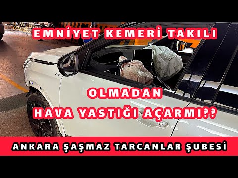 EMNİYET KEMERİ TAKILI OLMADAN HAVA YASTIĞI AÇAR MI? İŞTE SİZE İSPATI ?