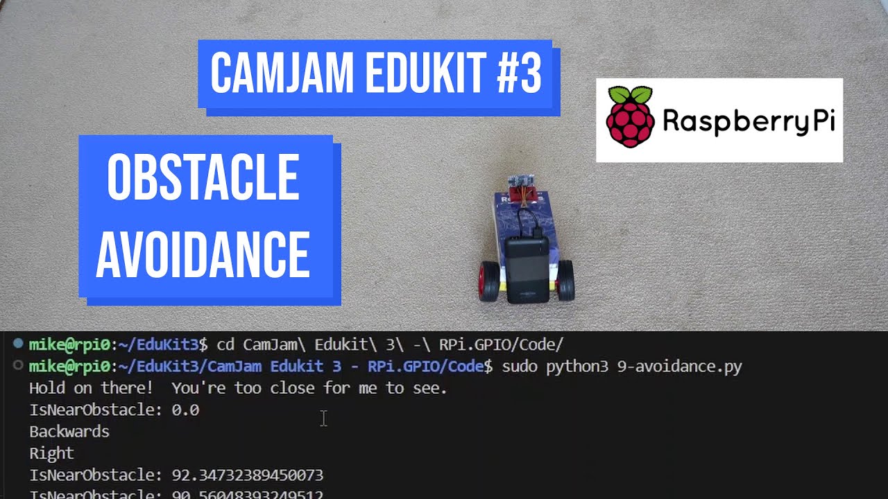 #9 Obstacle Avoidance | CamJam EduKit #3 Robot Kit - YouTube