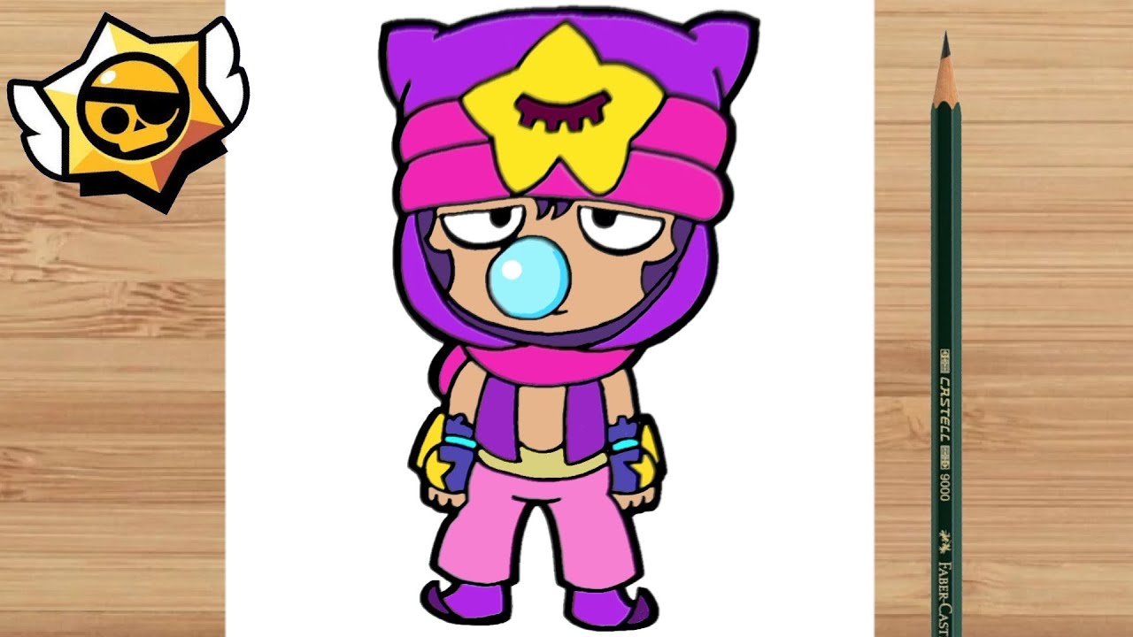 HOW TO DRAW BROWL STARS | DRAWING SANDY FROM BROWL STARS - YouTube