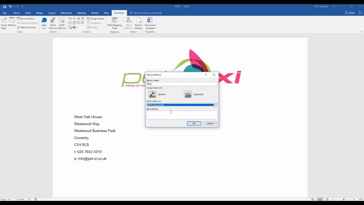 PET-Xi - Quick Guide Recording Simple Macros - YouTube