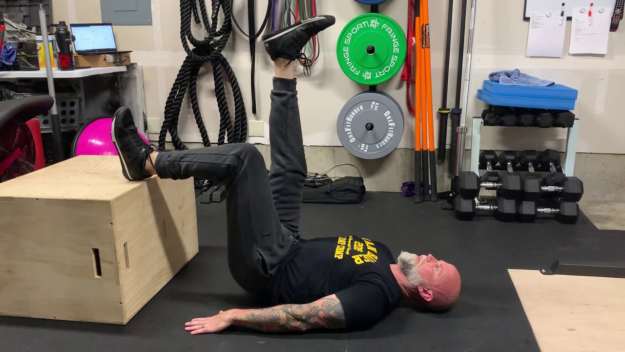 Box Single Leg Hamstring Curls - YouTube