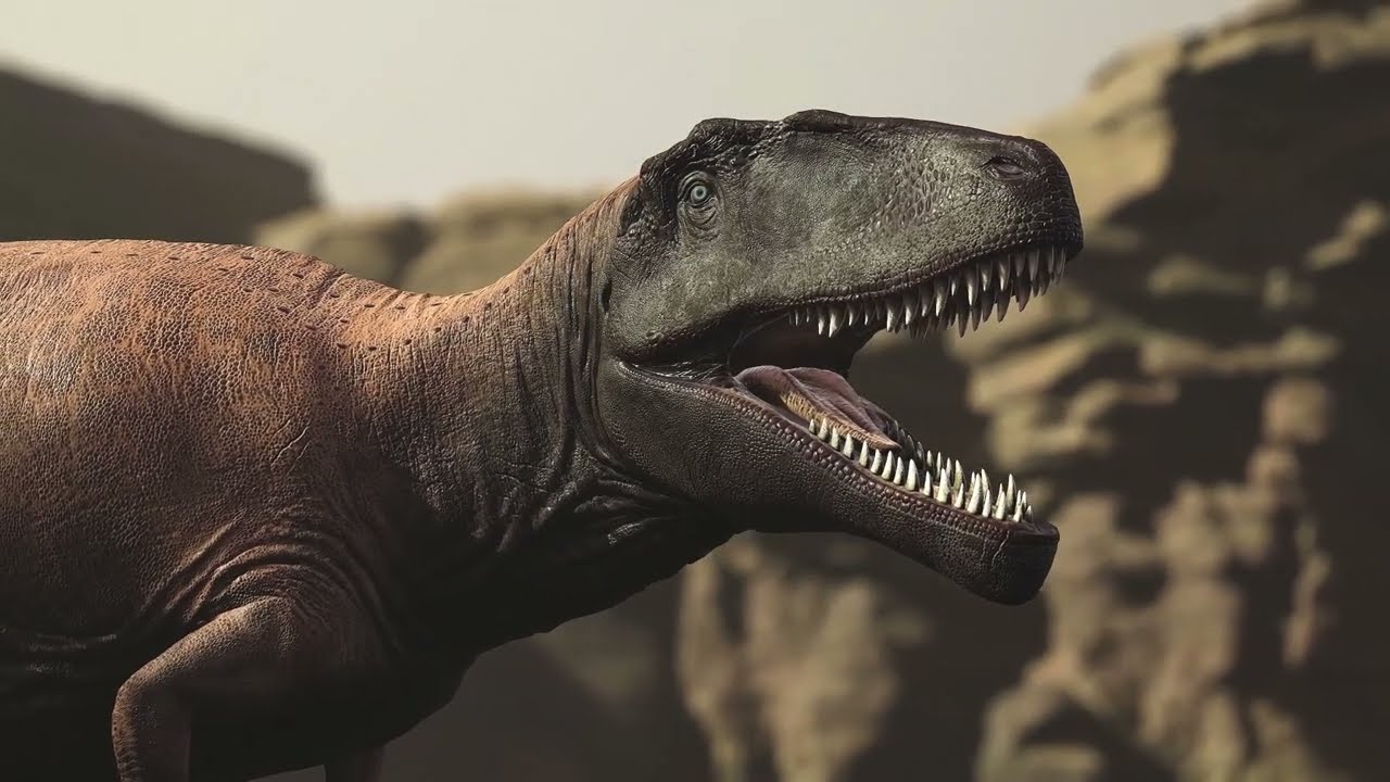 Carcharodontosaurus 3D Model - YouTube