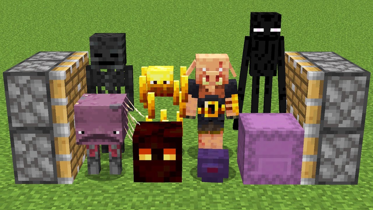 all nether + all end mobs = ??? - YouTube